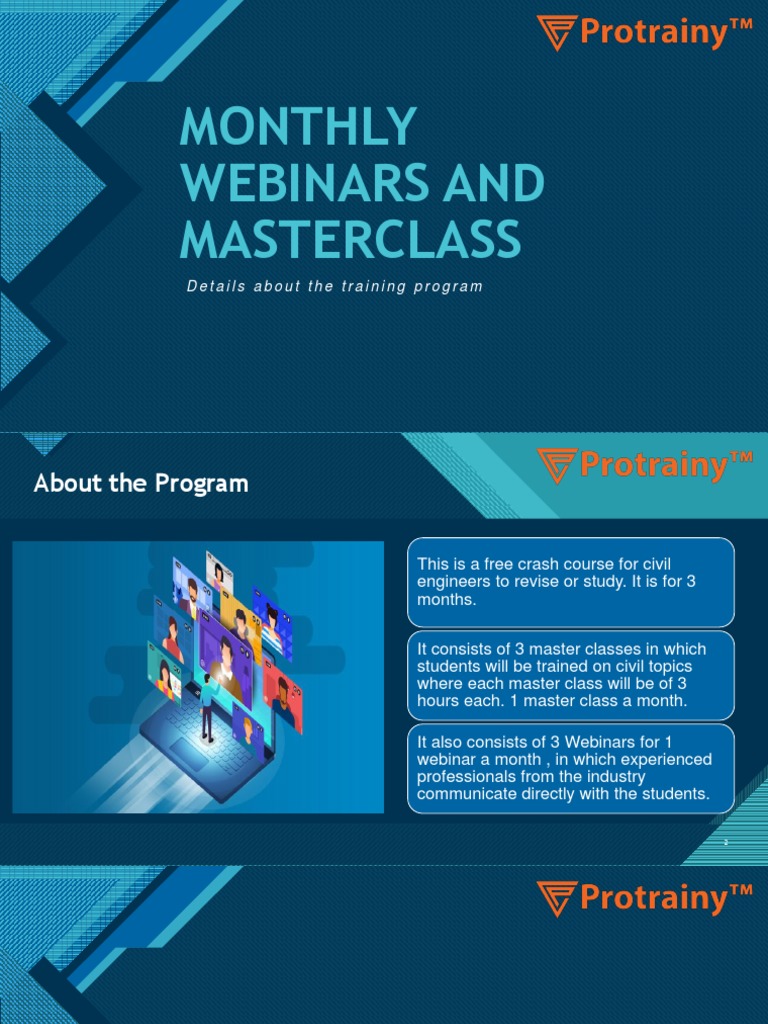 Monthly Webinars and Masterclass Brochure | PDF | Expert | Engineering