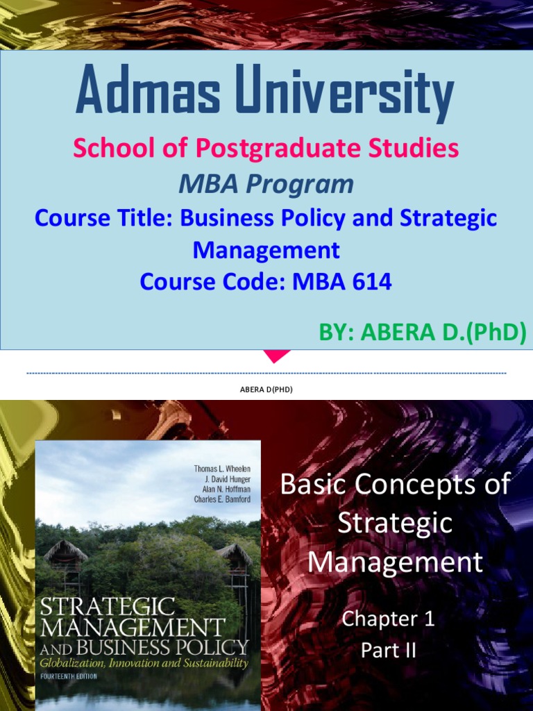 Admas University: School of Postgraduate Studies | PDF | Strategic ...