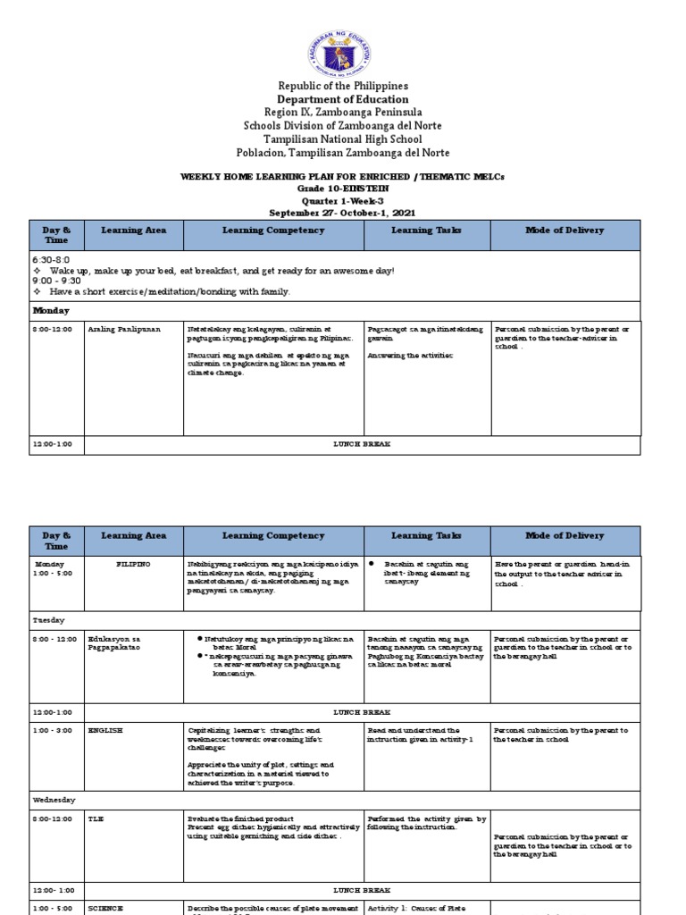 G10 Q1 WK 3 WHLP | Download Free PDF | Learning | Behavior Modification
