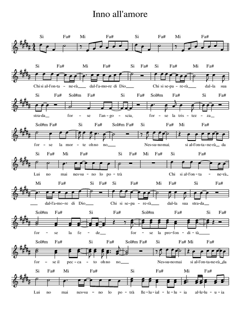 Inno All'amore | PDF