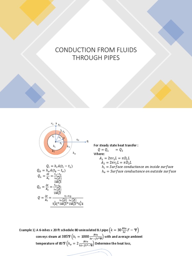 Conduction From Fluids Through Pipes Lecture | PDF | Heat Transfer ...