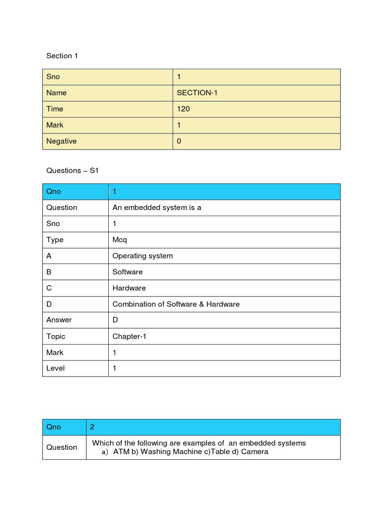 Mcq's On Embedded Systems | PDF | Computer Data Storage | Manufactured Goods