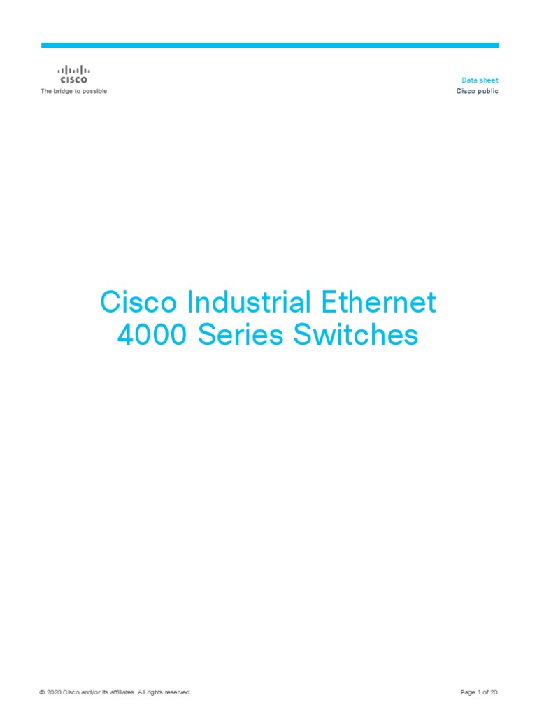 Cisco Industrial Ethernet 4000 Series Switches | PDF | Ip Address ...