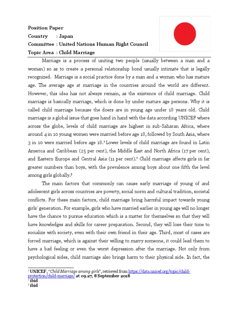 Position Paper Country: Japan Committee: United Nations Human Right ...