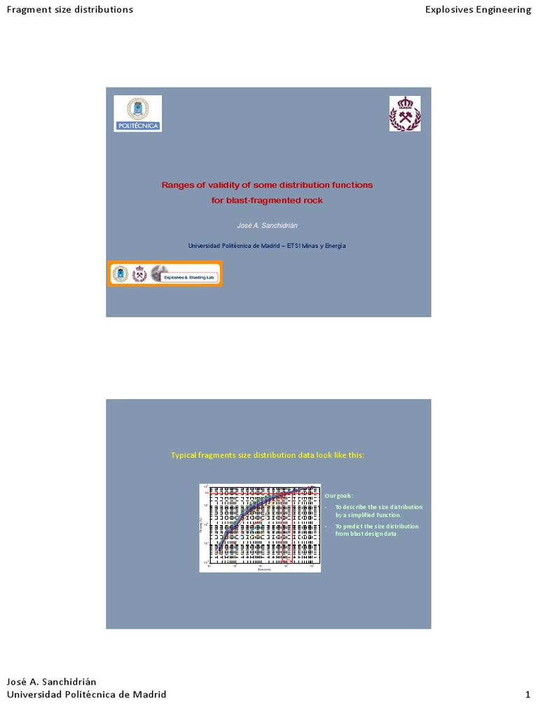 Validity of Blast Fragment Distributions | PDF | Gases | Engineering