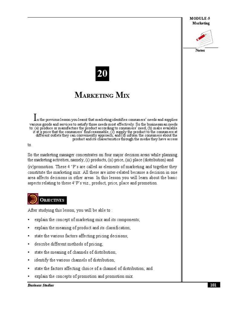 Marketing Mix | PDF | Marketing | Pricing