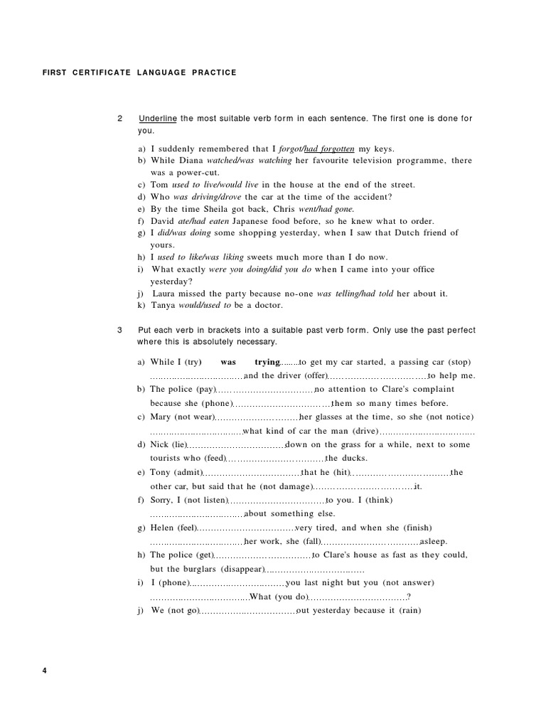FIRST CERTIFICATE LANGUAGE PRACTICE | PDF