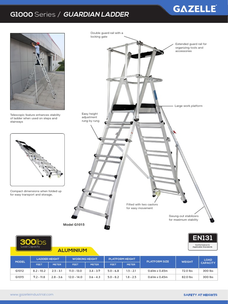 Industrial Ladder Safety Guide | PDF | Ladder | Manufactured Goods