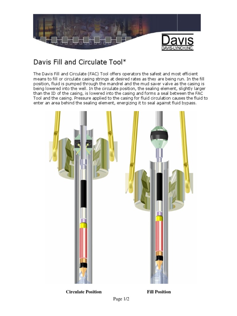 Davys Linch - Fill Up Tool | PDF | Casing (Borehole) | Valve