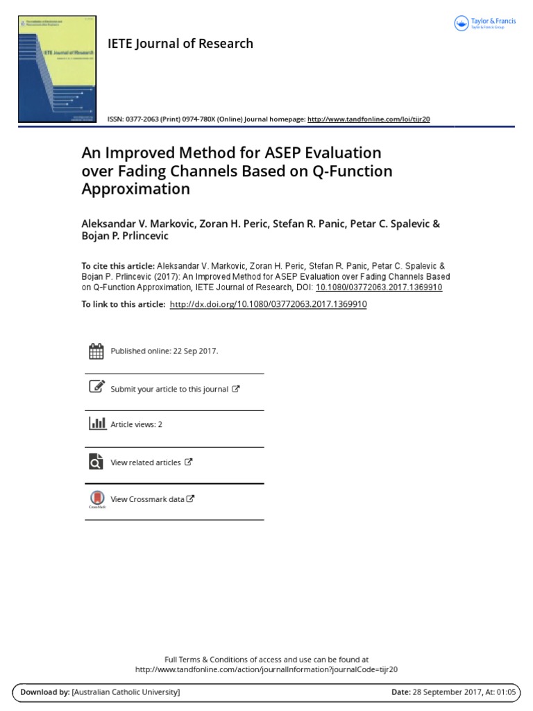 An Improved Method For ASEP Evaluation Over Fading Channels Based On Q ...