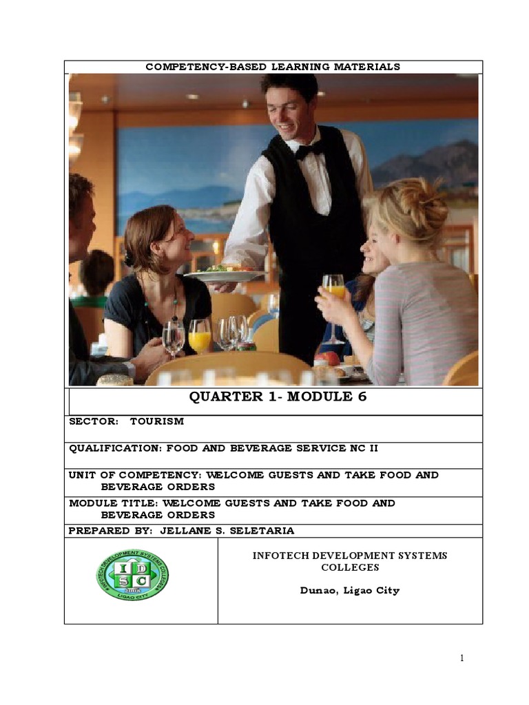 FBS Module 6 | PDF | Waiting Staff | Tableware