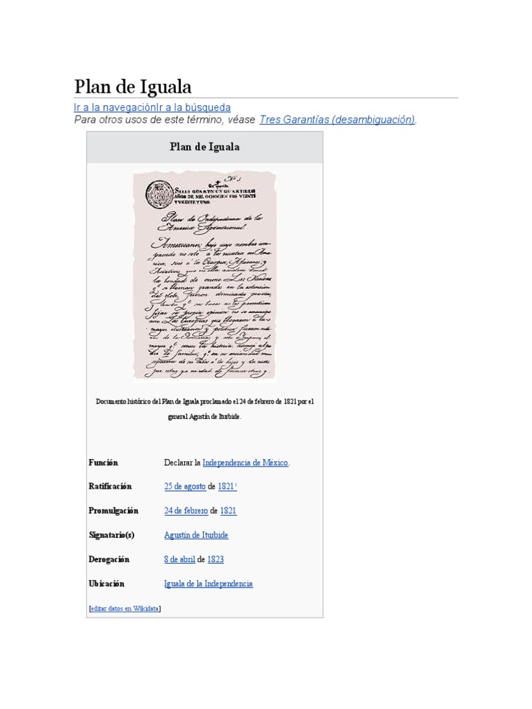 Plan de Iguala | PDF | México