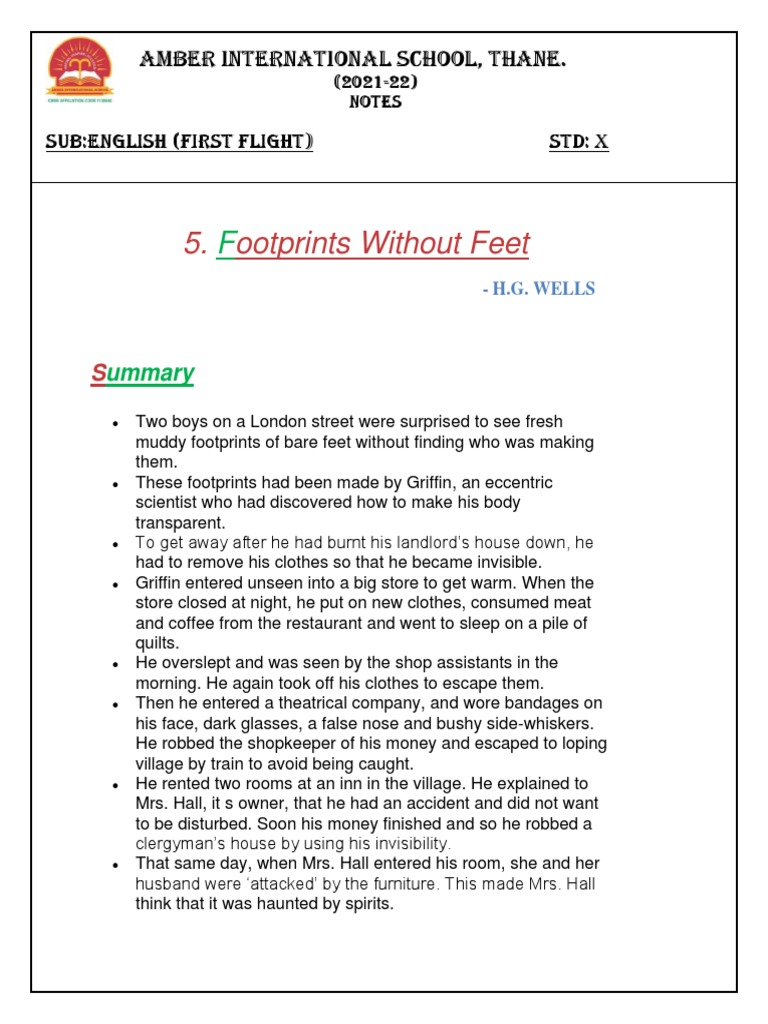 Footprints Without Feet | PDF