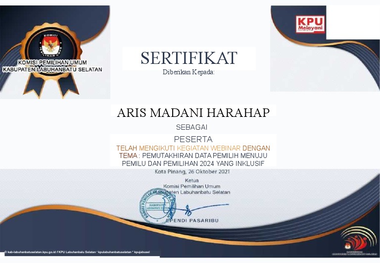 Sertifikat Webinar A | PDF