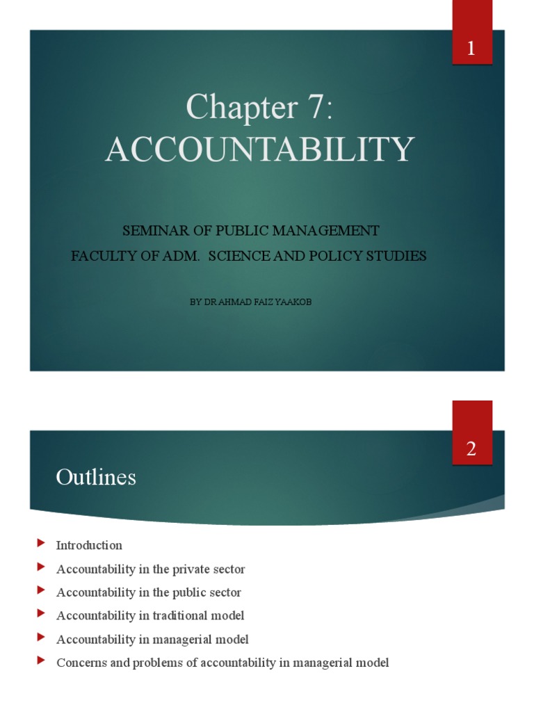 Chapter 7 Accountability | PDF | Accountability | Leadership