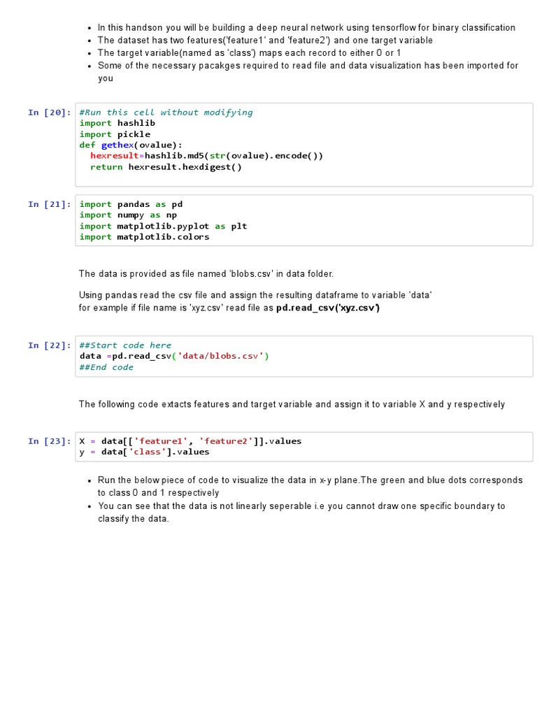 Building A Deep Neural Network For Binary Classification In Tensorflow Pdf Parameter