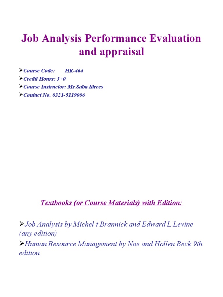 CHapter 1, Job Analysis | PDF | Interview | Information