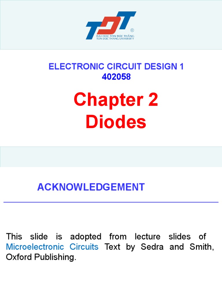 Chapter 2 Diode | PDF | Rectifier | Diode