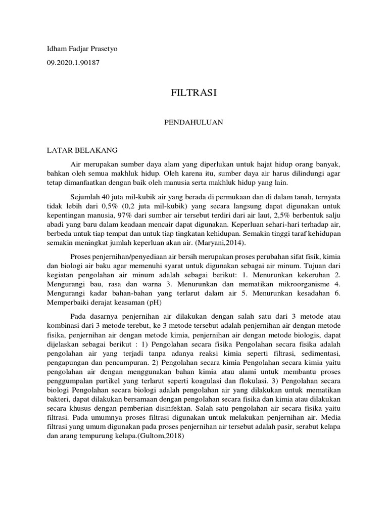 FILTRASI | PDF