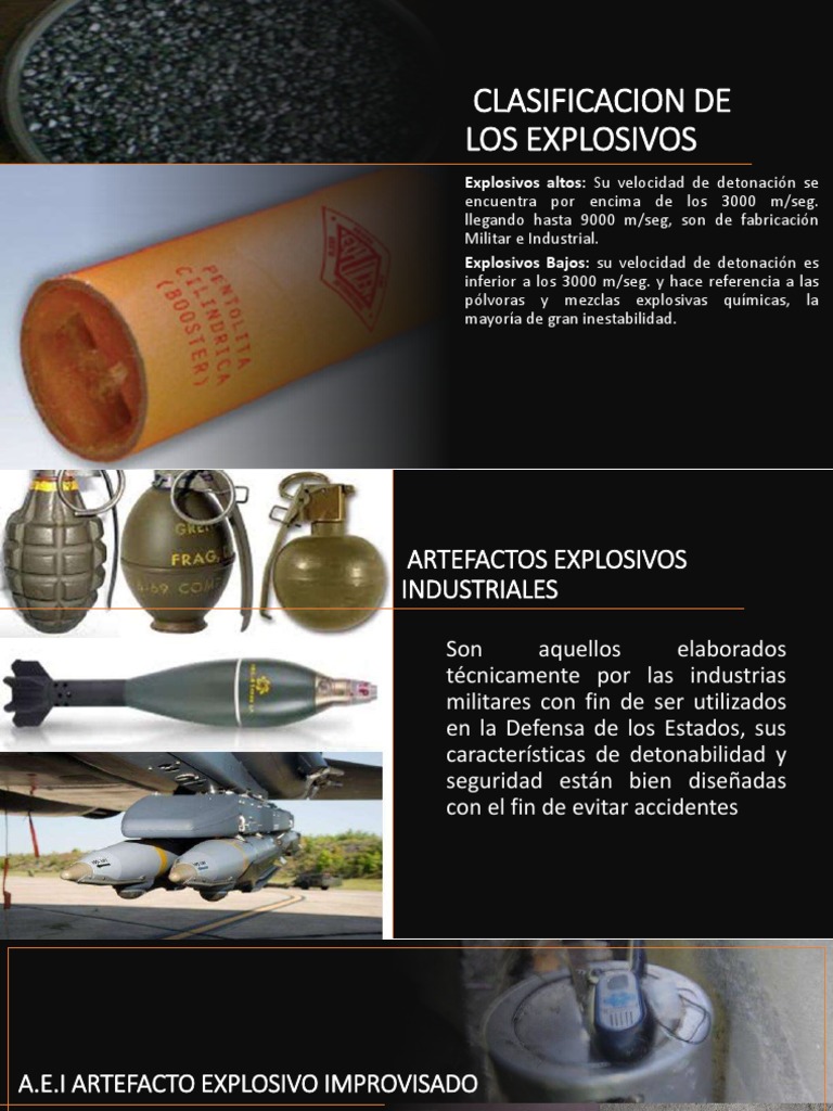 Clasificacion-Y-Caracteristicas de Explosivos | PDF