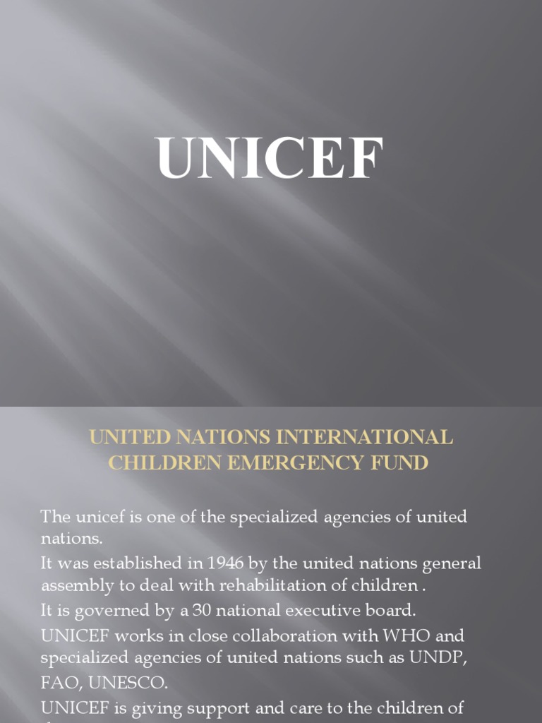 UNICEF | PDF | Unicef | Health Care