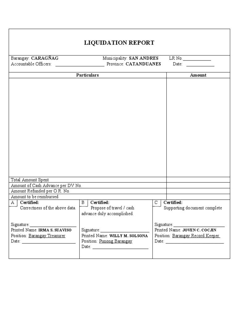LIQUIDATION Form | PDF | Law