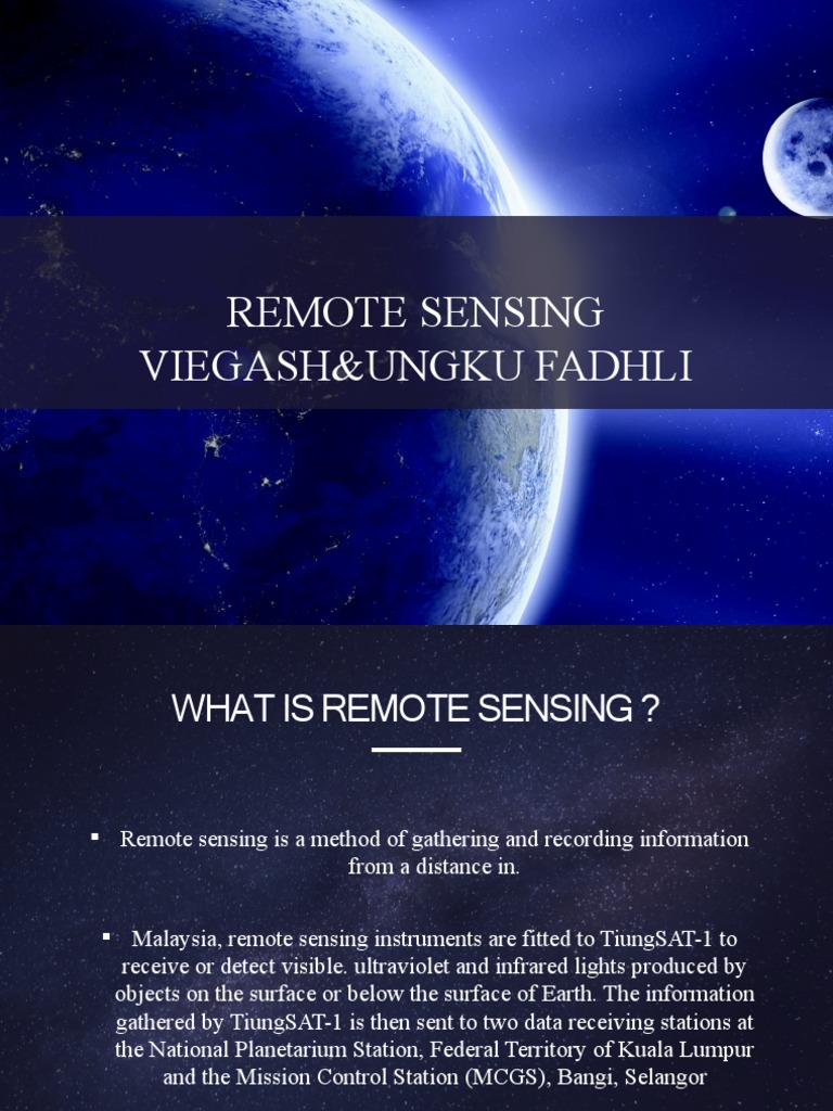 TiungSAT-1: Remote Sensing Overview | PDF