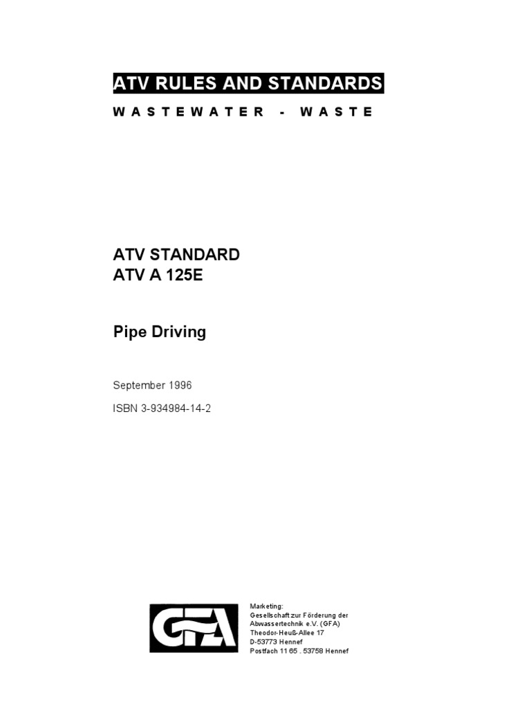 Atv Rules and Standards: Atv Standard Atv A 125E | PDF | Fibre ...