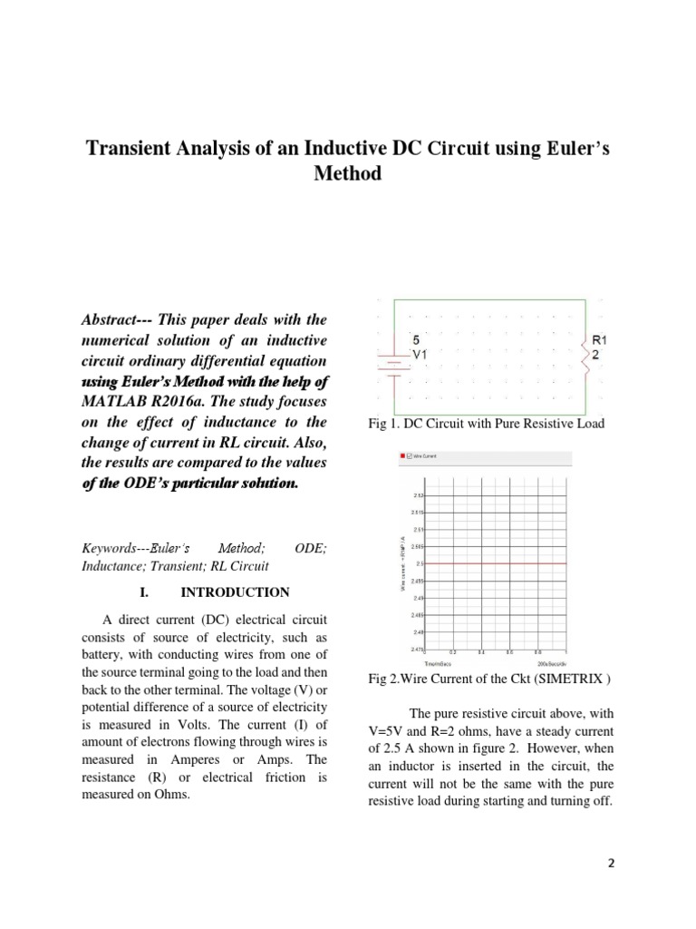Inductive DC Circuit Transient Analysis | PDF | Inductance | Electrical ...
