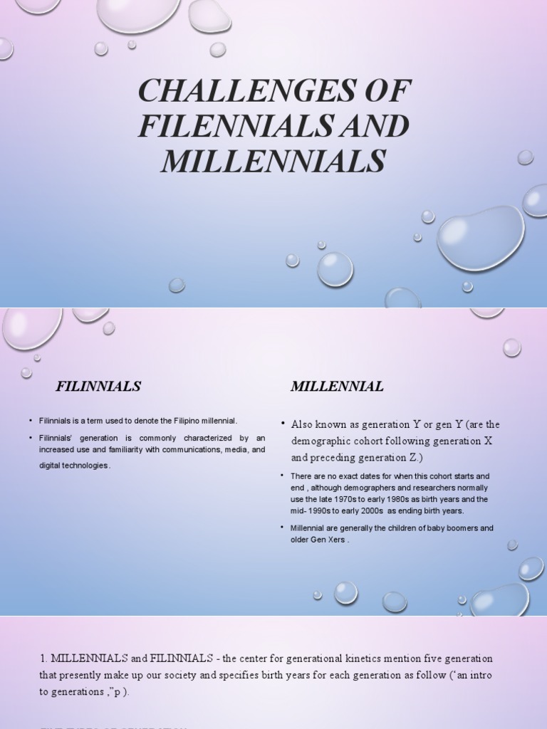 Challenges of Filennials and Millennials | PDF | Humanism | Millennials