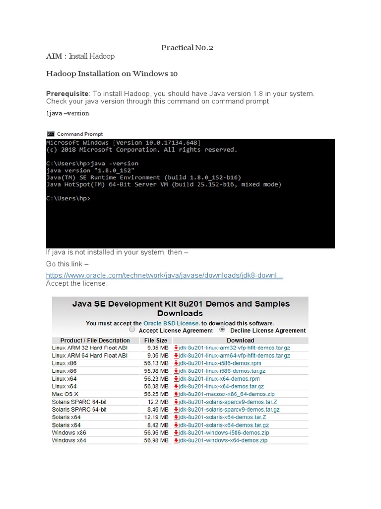Practical N0.2 AIM: Install Hadoop Hadoop Installation On Windows 10 | PDF | Apache Hadoop ...