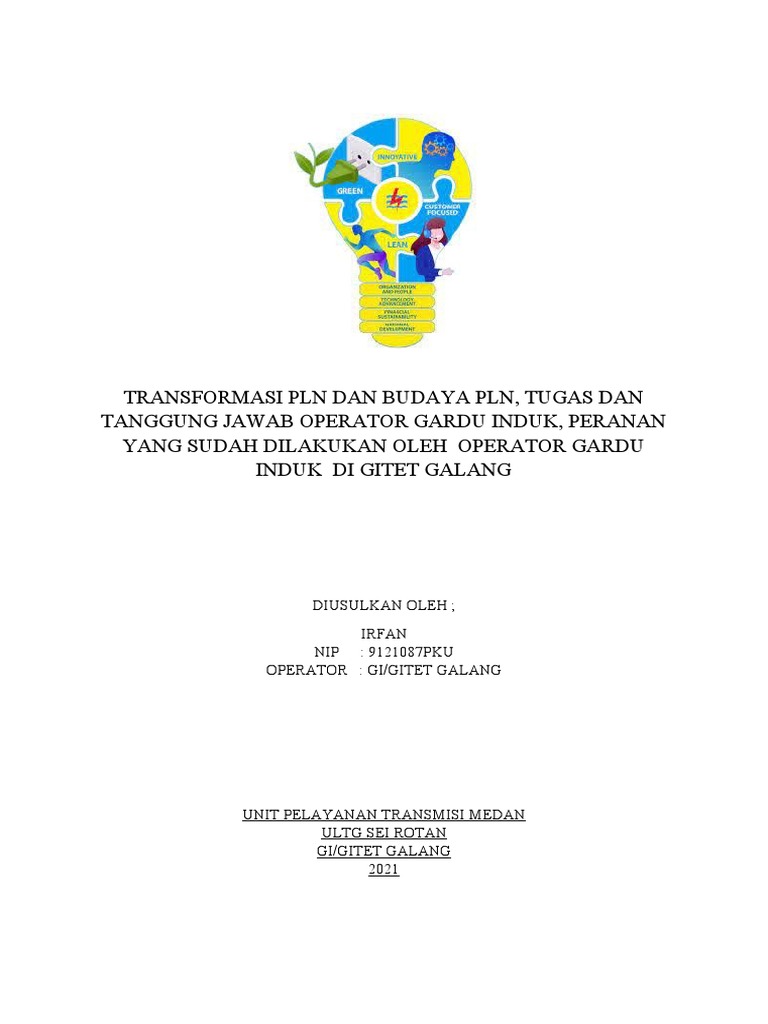 Transformasi PLN Dan Budaya PLN | PDF | Bisnis | Teknologi & Rekayasa