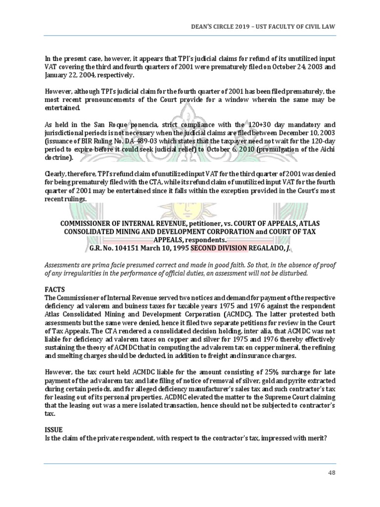 Acmdc vs. Cir | PDF | Taxes | Ad Valorem Tax