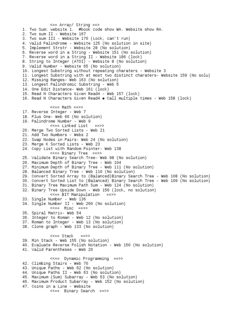 Leet Code Help | PDF | String (Computer Science) | Matrix (Mathematics)