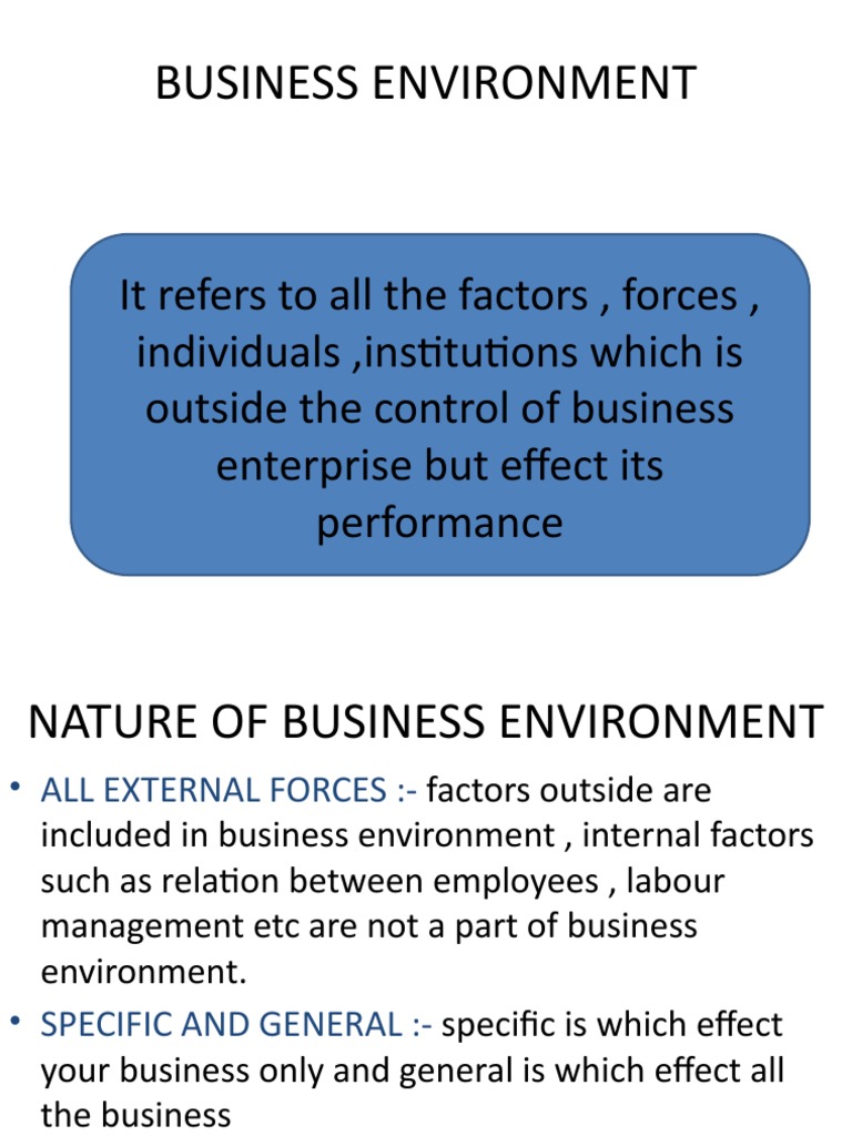Understanding Business Environment Dynamics | PDF | Business | Economies