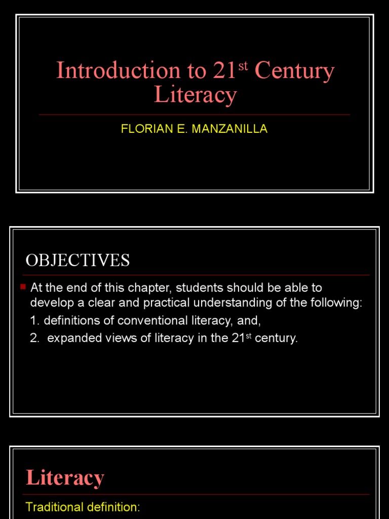 Understanding 21st Century Literacy | PDF | Literacy | Communication