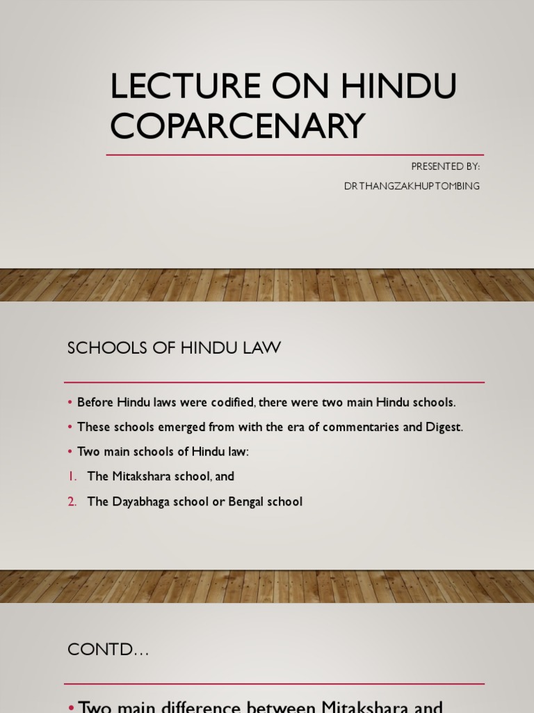 Hindu Coparcenary | PDF | Concurrent Estate | Social Institutions
