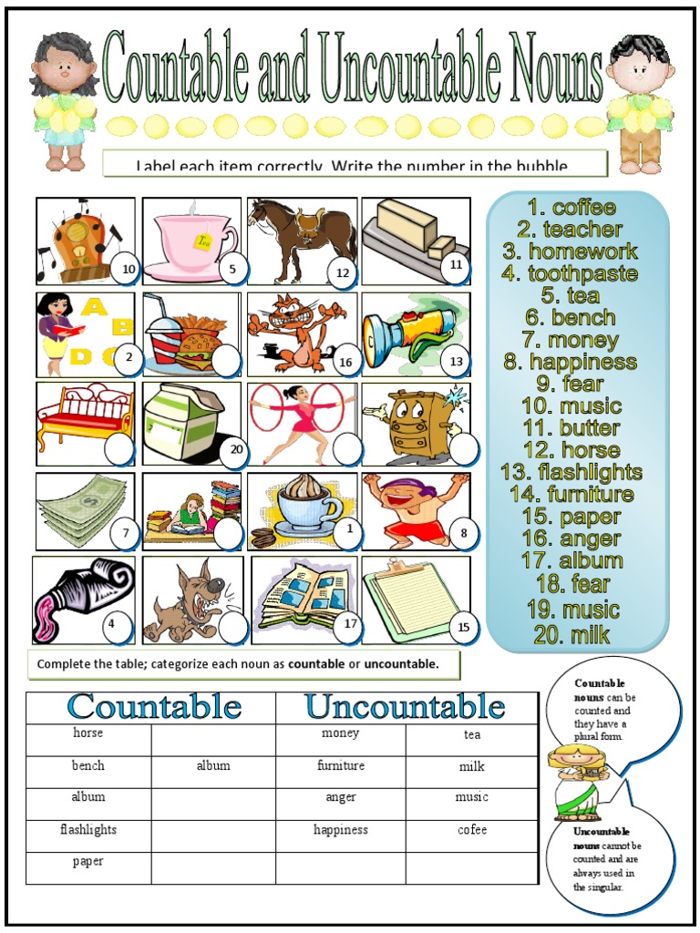 Countable and Uncountable Nouns Guide | PDF | Grammatical Number | Noun