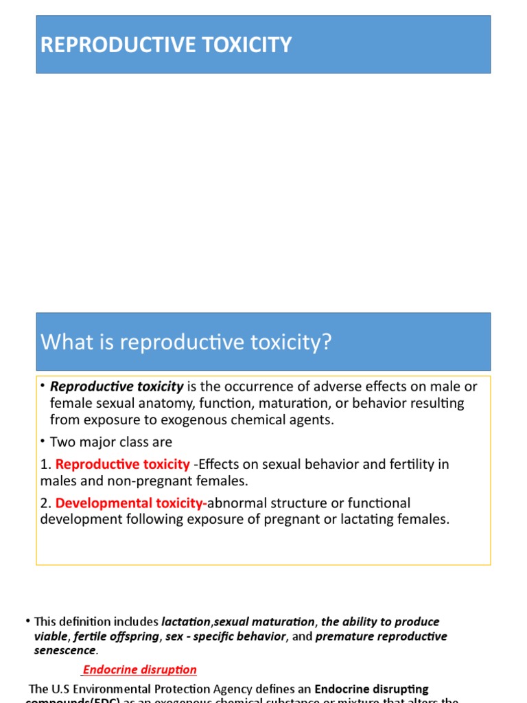 Reproductive Toxicity | PDF | Hormone | Ovary