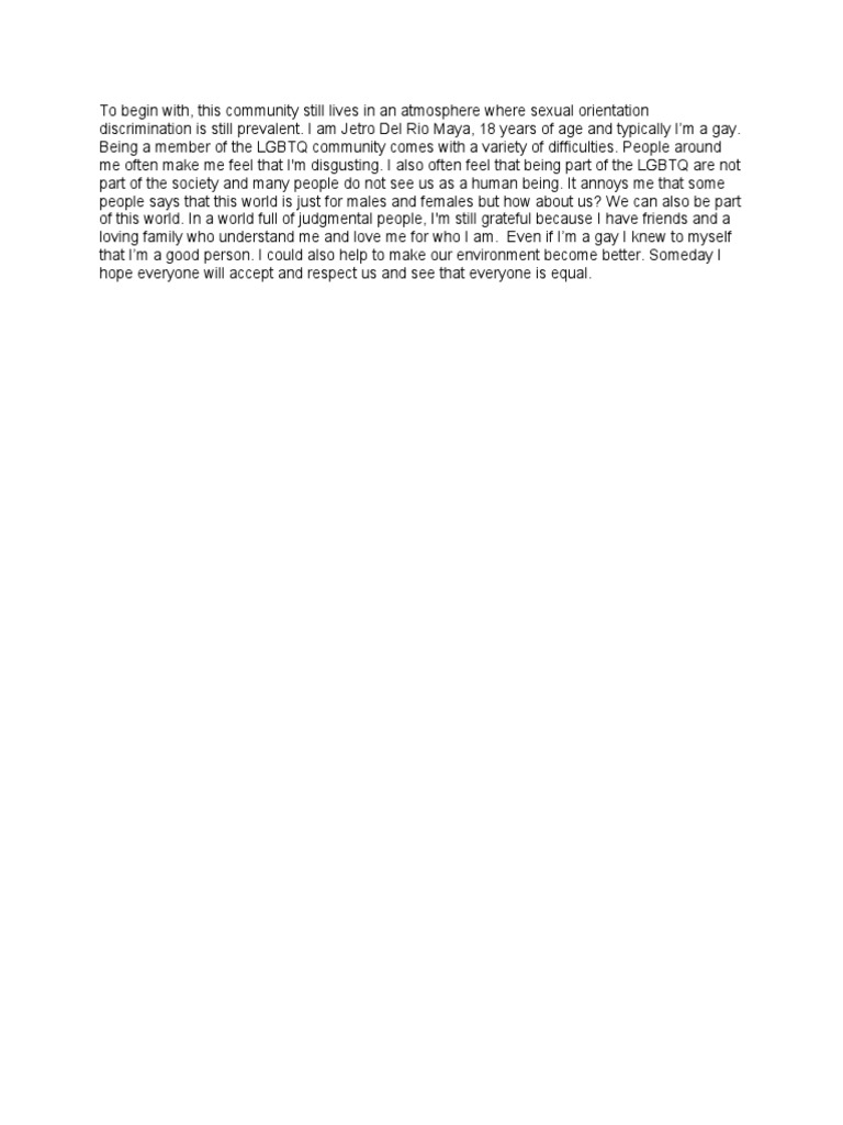 LGBTQ Essay | PDF