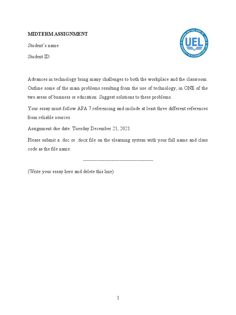 Assignment Template | PDF