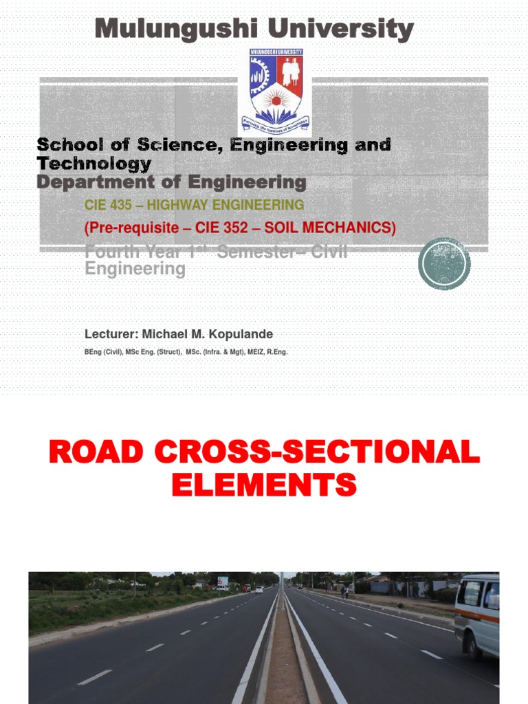 Cross-Sectional Elements | PDF | Road Surface | Road