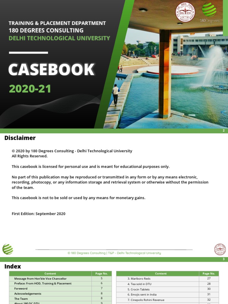 DTU Casebook 2020-21 | PDF | Pricing | Market (Economics)