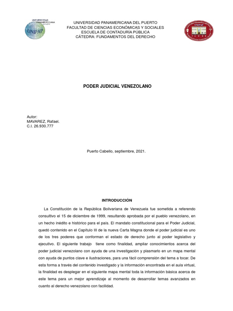 Poder Judicial Mapa Mental Rafael Mavarez | Descargar gratis PDF ...