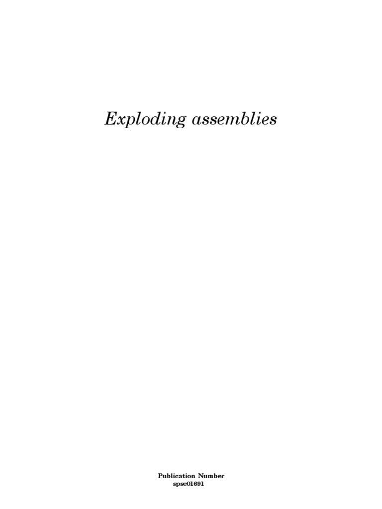 Exploded View Assembly | PDF | Explosion | Rendering (Computer Graphics)