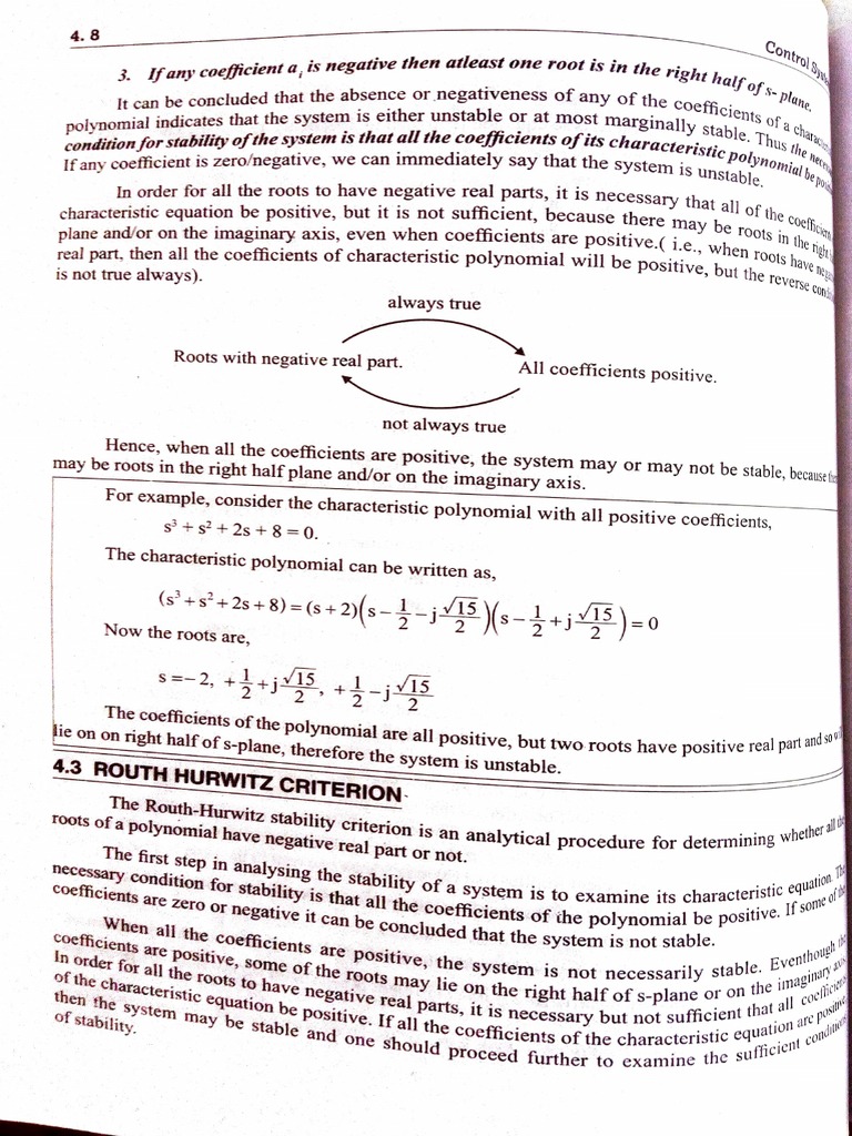 Routh Array Criterion | PDF | Zero Of A Function | Mathematical Analysis