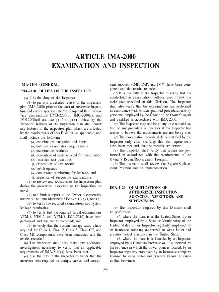 Article Ima-2000 Examination and Inspection | PDF | Nondestructive ...