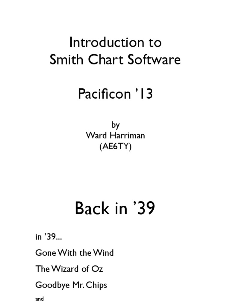 Intro To Smith Chart Software | PDF | Electrical Impedance | Electrical ...