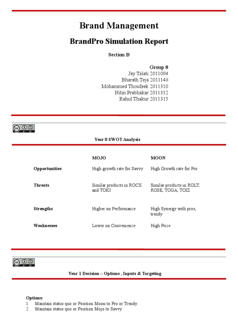 BrandPro Simulation: SWOT & Strategy | PDF | Public Sphere | Communication