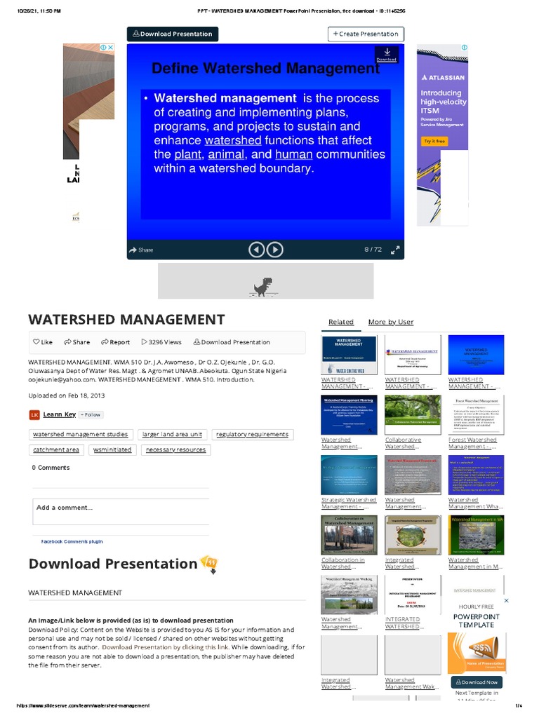WATERSHED MANAGEMENT PowerPoint Presentation, Free Download - ID ...
